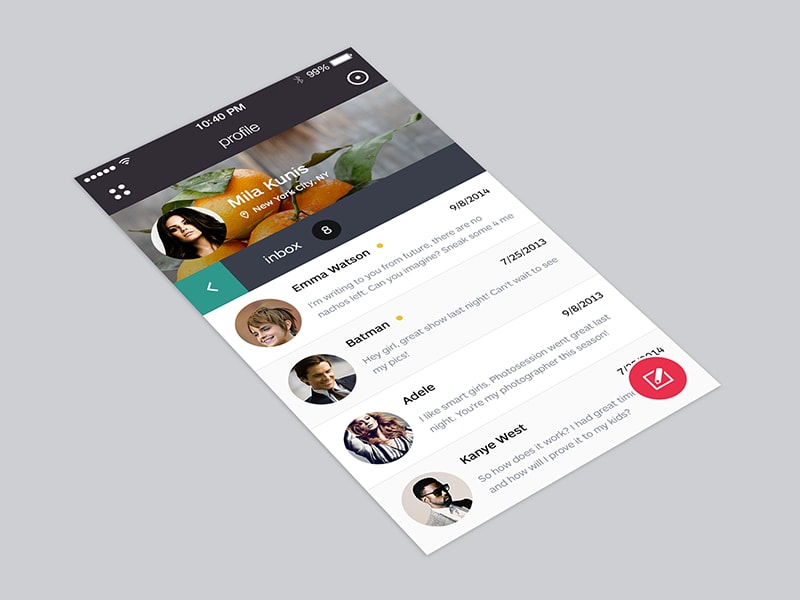 Inbox Interface | Design Shack