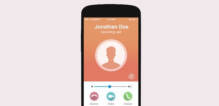 Incoming Mobile Call Interface | Design Shack