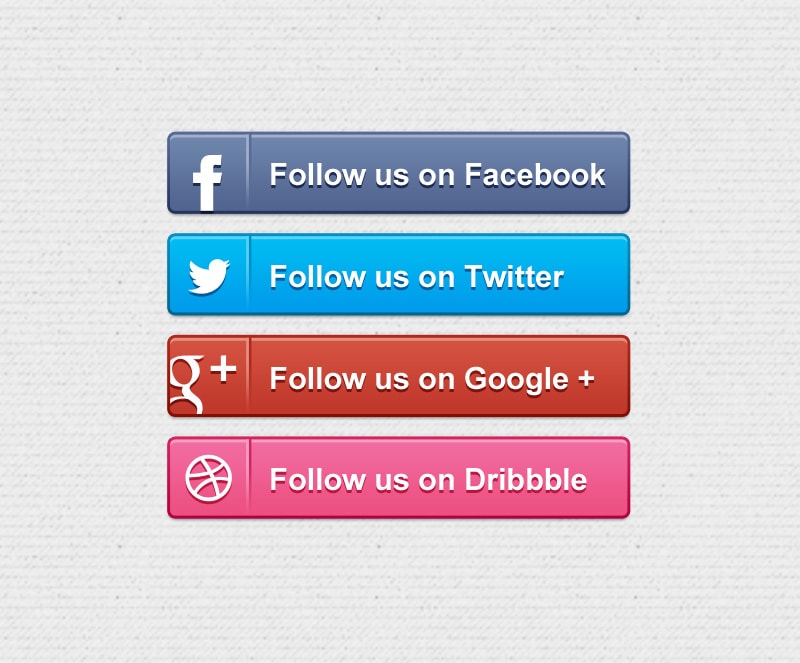 Social Media Follow Buttons | Design Shack