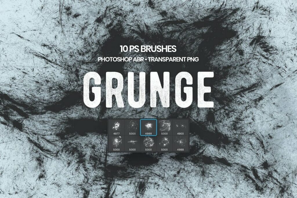 30+ brushes and images to create grunt edges