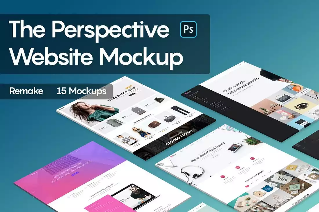 15 Perspective Website Mockup Templates | Design Shack