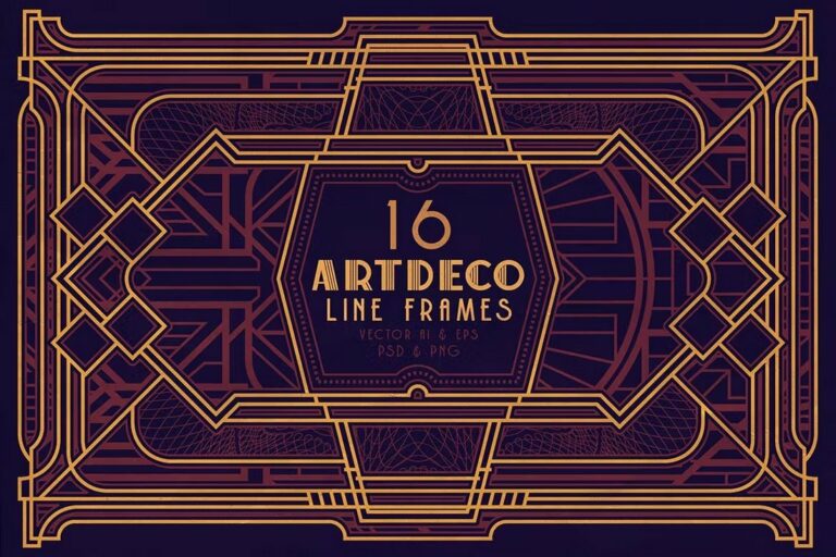 20+ Best Art Deco Patterns, Frames, & Backgrounds | Design Shack