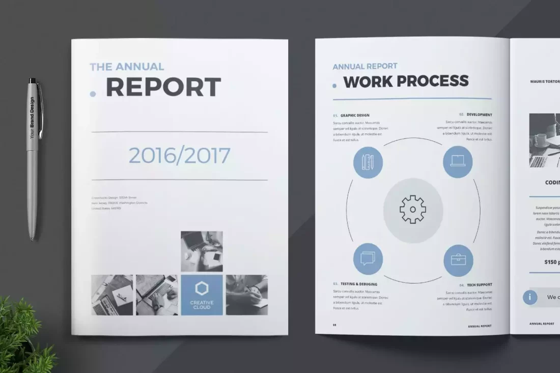 18-Page Annual Report Template | Design Shack