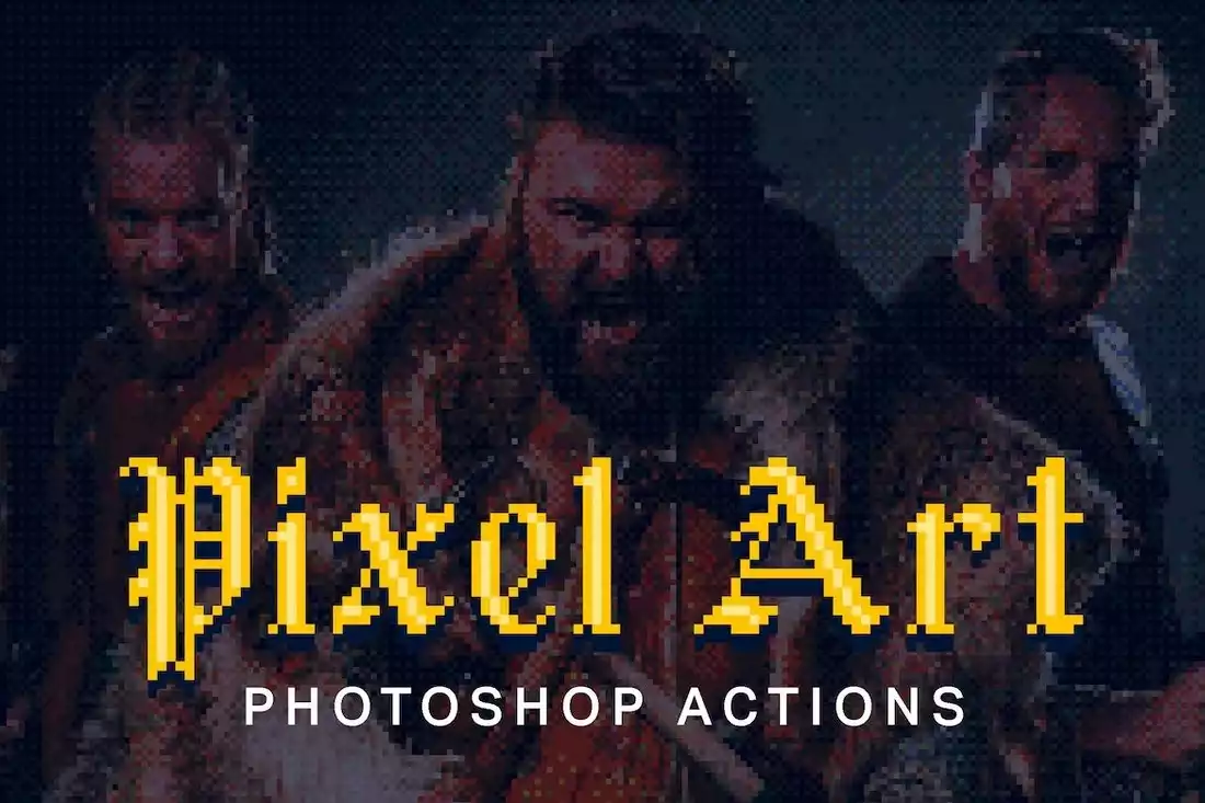 21 Pixel Art Photoshop Actions | Design Shack