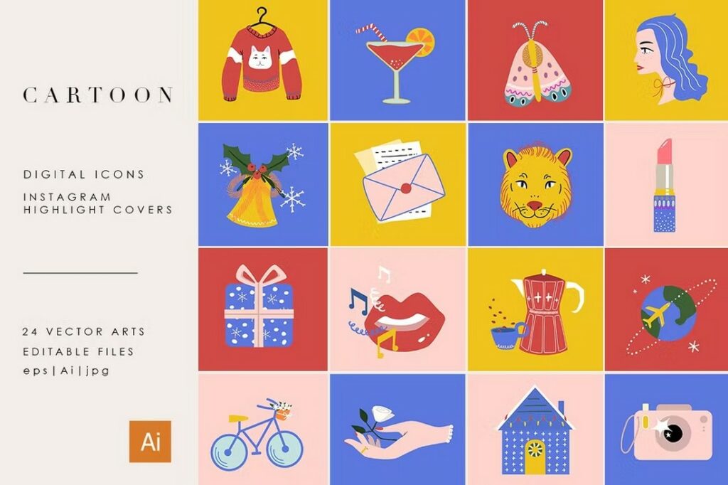 35+ Ikon Sorotan Cerita Instagram Terbaik (Gratis + Pro) - desainae.com