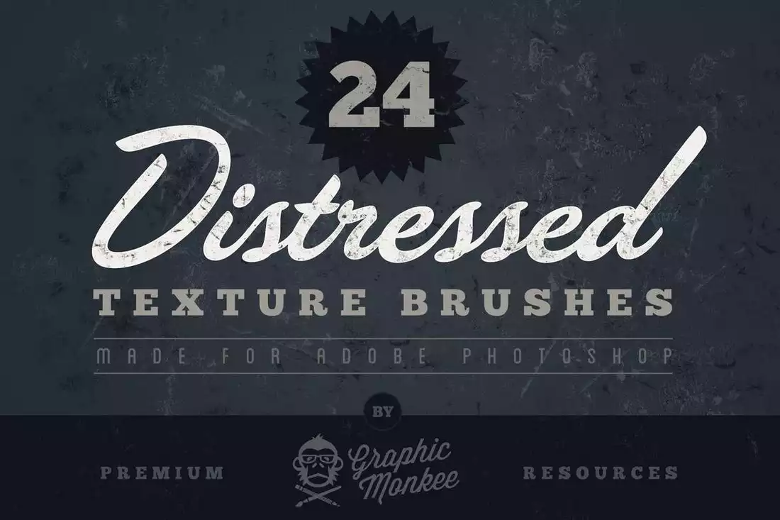 24 Distressed Texture Brushes | Design Shack
