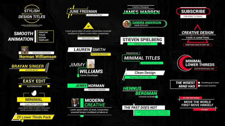 65+ Best Premiere Pro Lower Thirds Templates | Design Shack