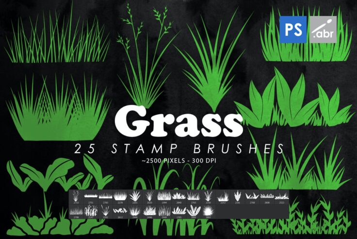 15+ Grass Photoshop Brushes, Textures & Patterns | Design Shack