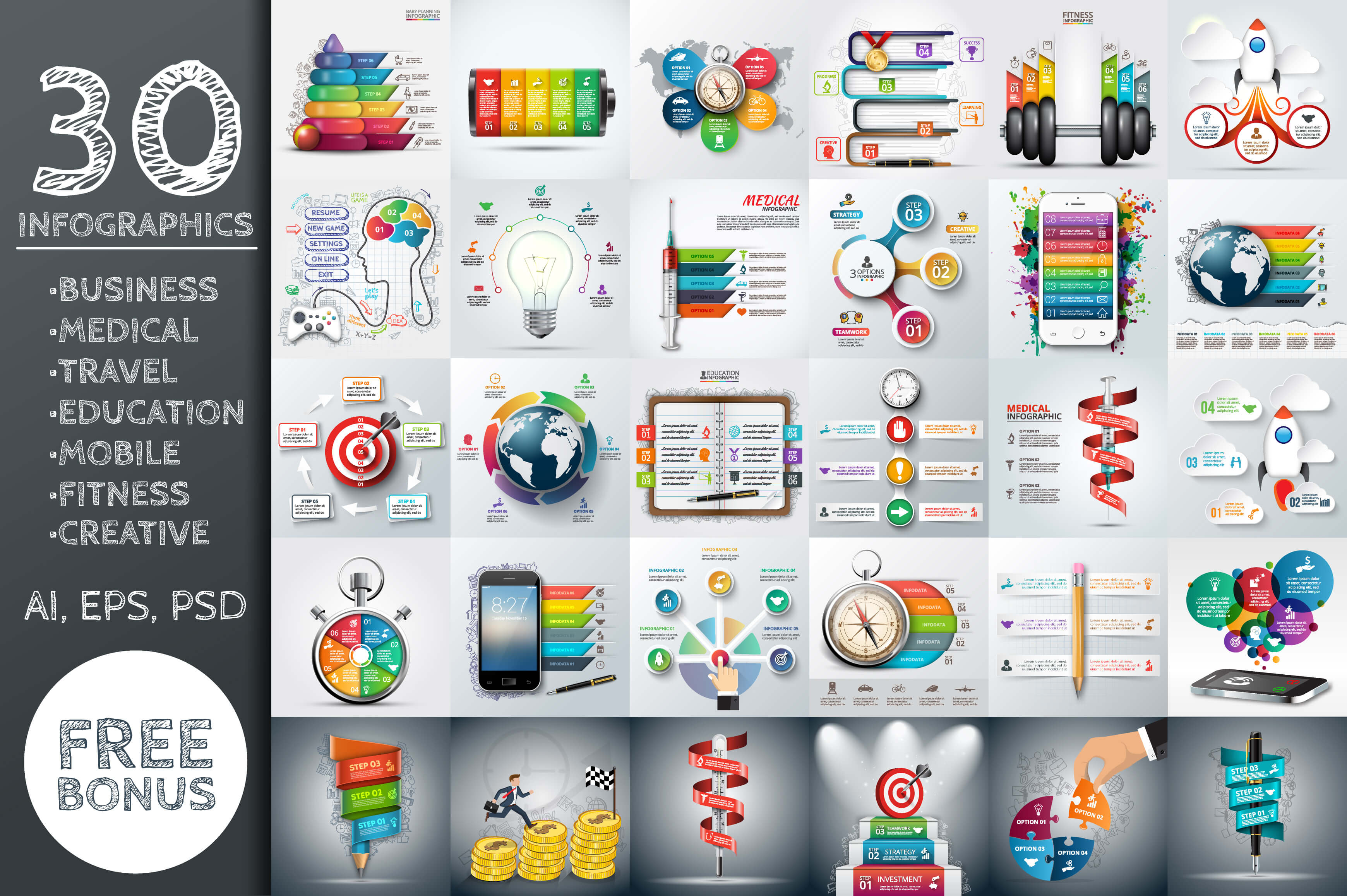 Free Illustrator Infographic Template