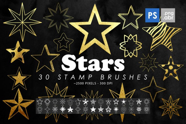 15+ Best Photoshop Star Brushes (How to Make a Star in Photoshop ...