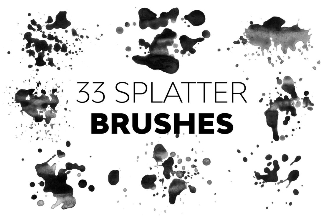 20+ Best Splat & Splatter Photoshop Brushes for Paint Splats | Design Shack