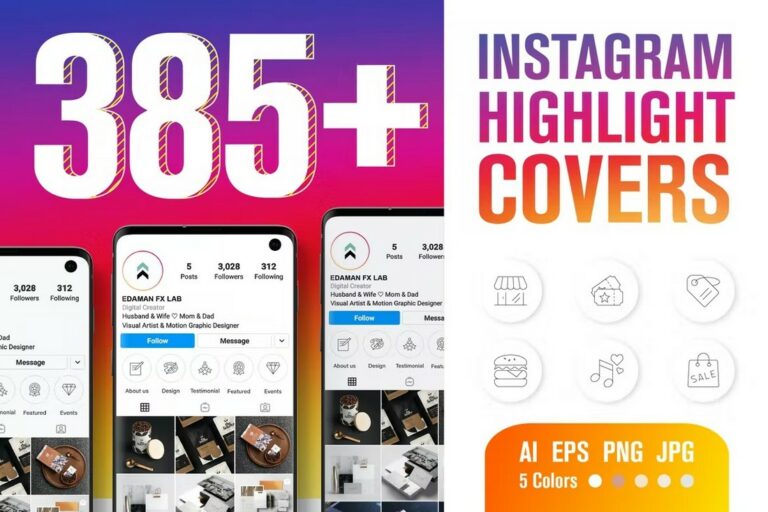 35+ Ikon Sorotan Cerita Instagram Terbaik (Gratis + Pro) - desainae.com