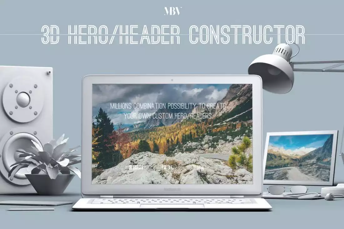 3D Hero and Header Constructor | Design Shack