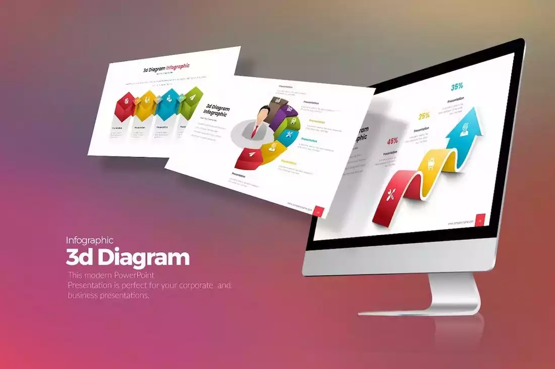 3D Diagram Infographic PowerPoint Template | Design Shack