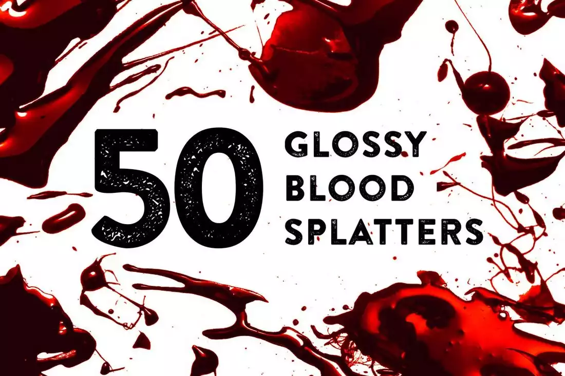 50 Glossy Photoshop Blood Splatter Brushes | Design Shack