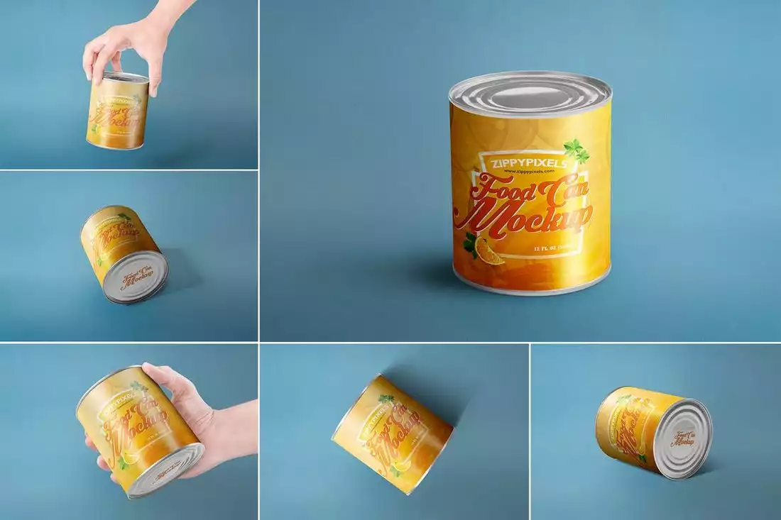 6 Can Packaging Mockups | Design Shack