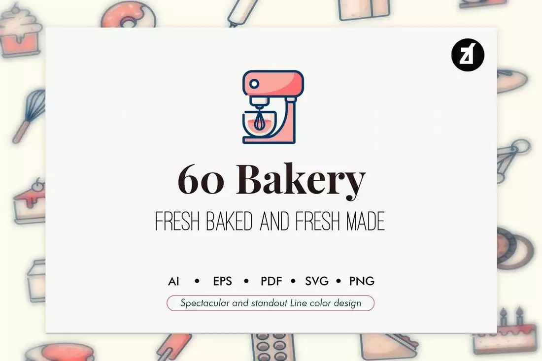 60 Bakery Elements Icons | Design Shack
