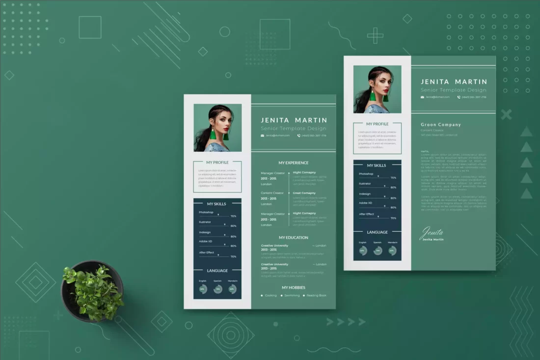 Tosca Glam Resume Template | Design Shack