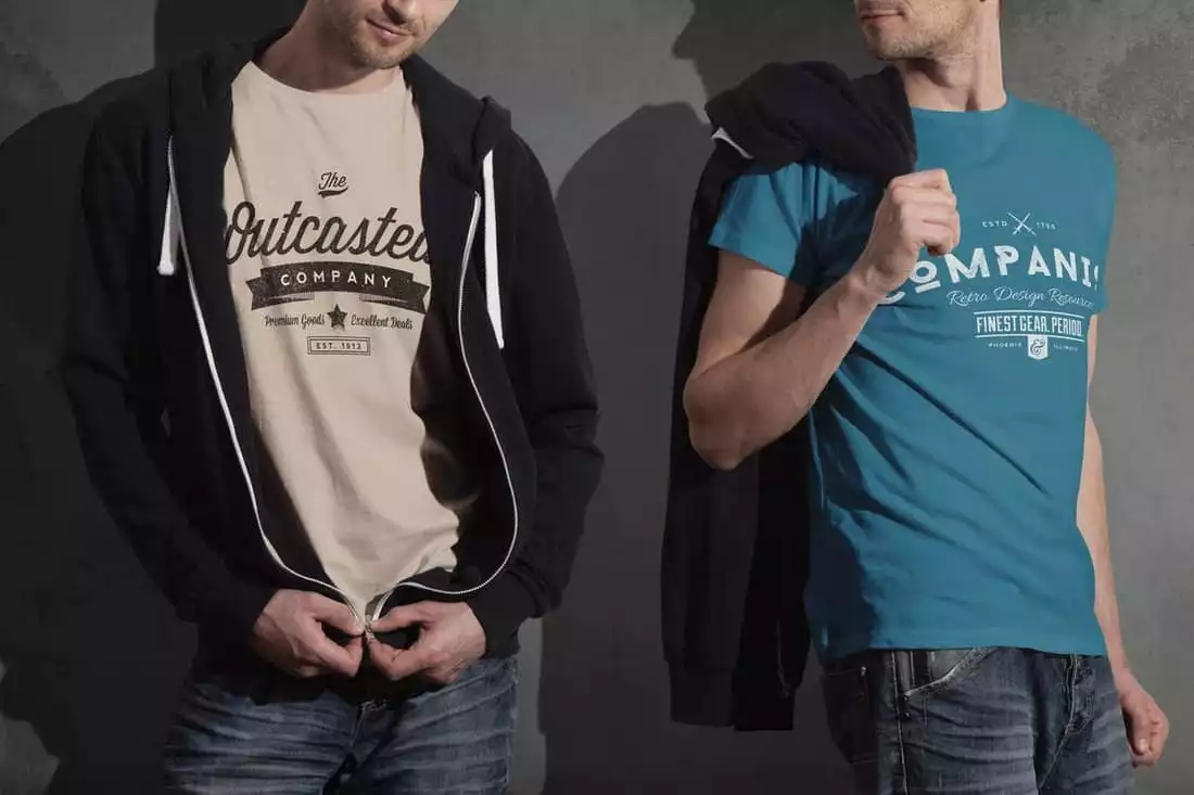 8 Men’s Crew Neck T-Shirt Mockup Templates | Design Shack