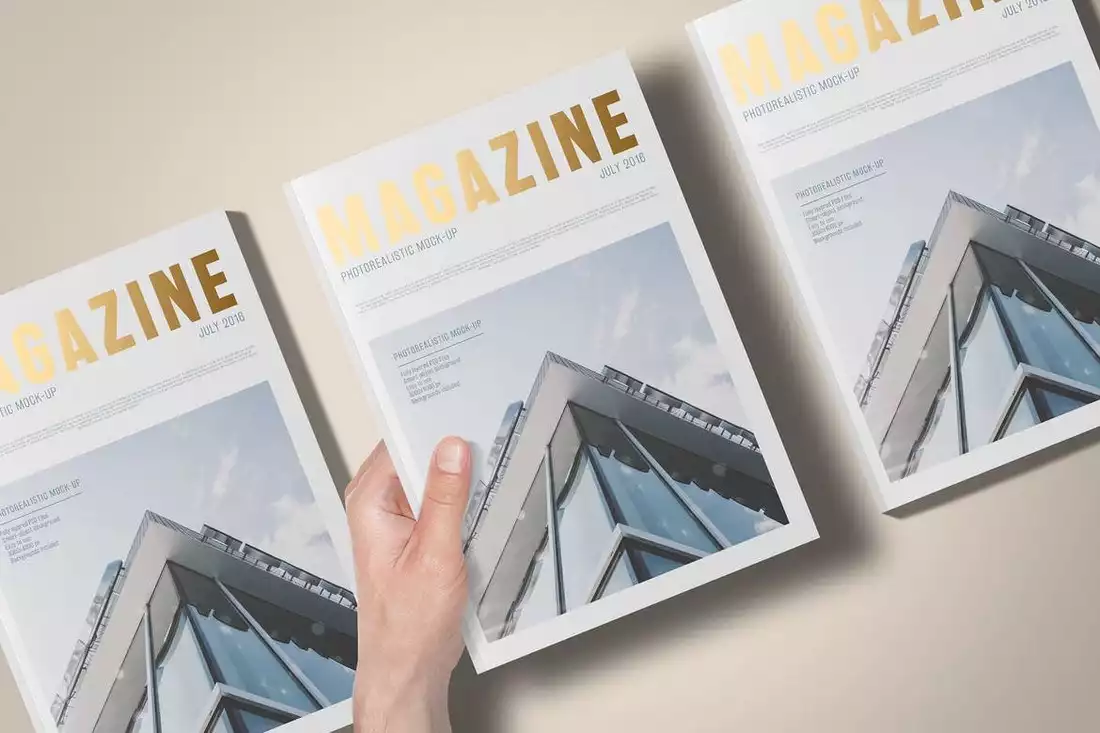 A5 Foil Stamping Magazine Mockup | Design Shack