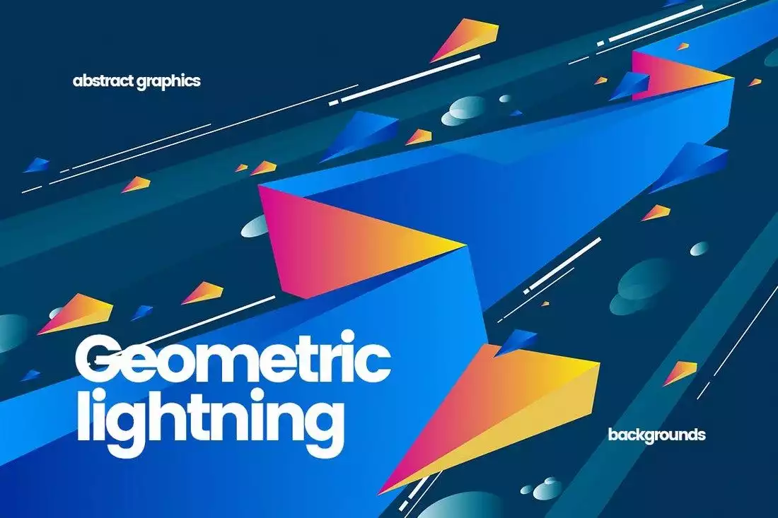 Abstract Flat Geometric Lightning Backgrounds | Design Shack