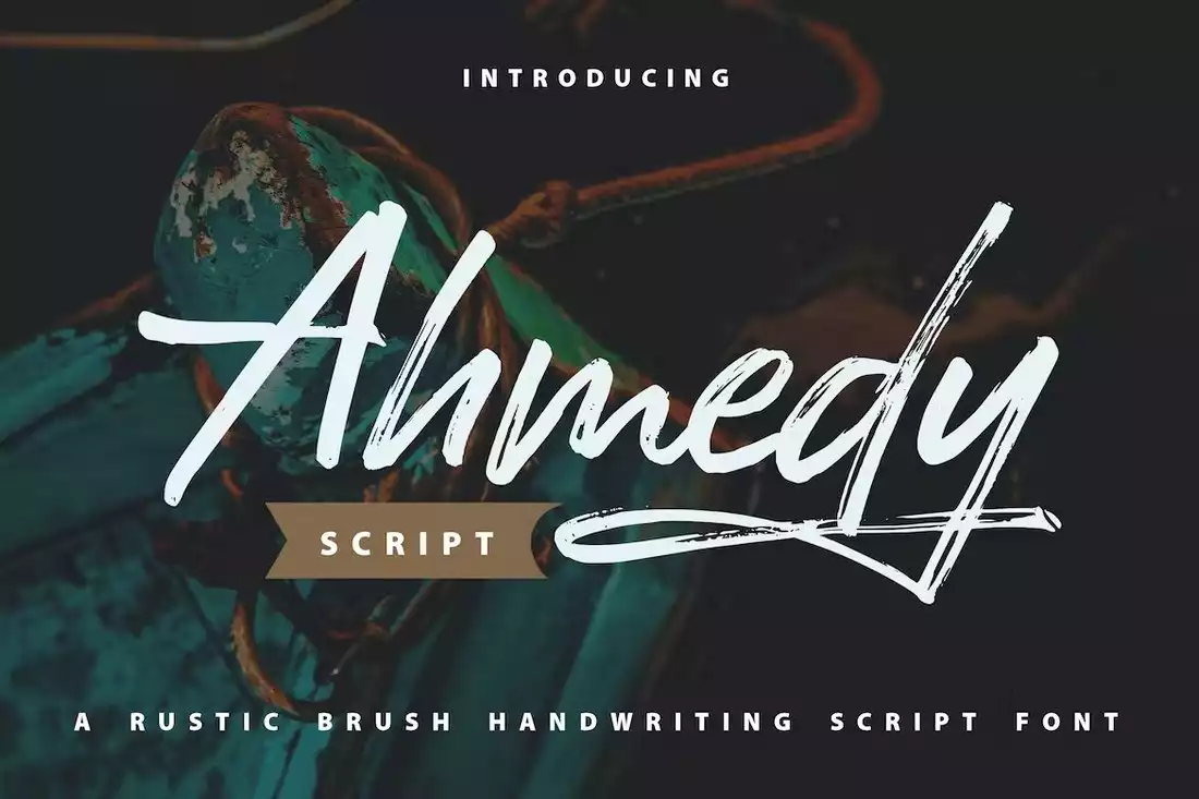 Ahmedy Rustic Brush Handwriting Script Font | Design Shack