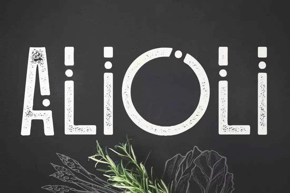 Alioli Texture Font | Design Shack