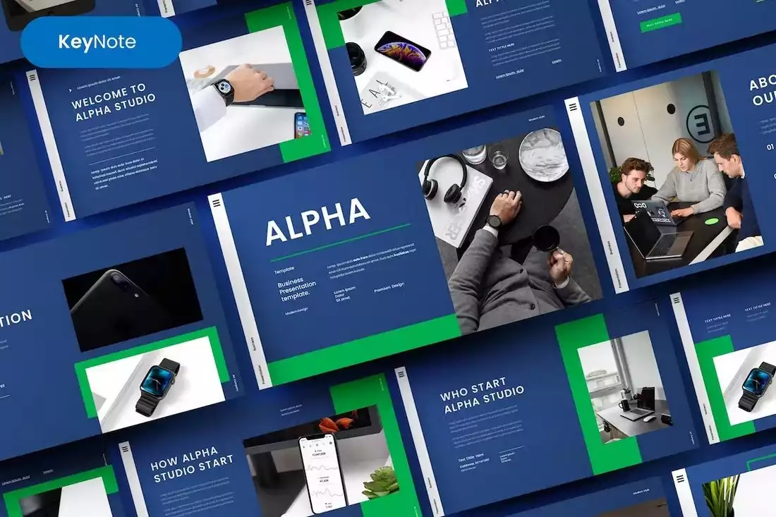 Alpha Modern Business Keynote Template | Design Shack