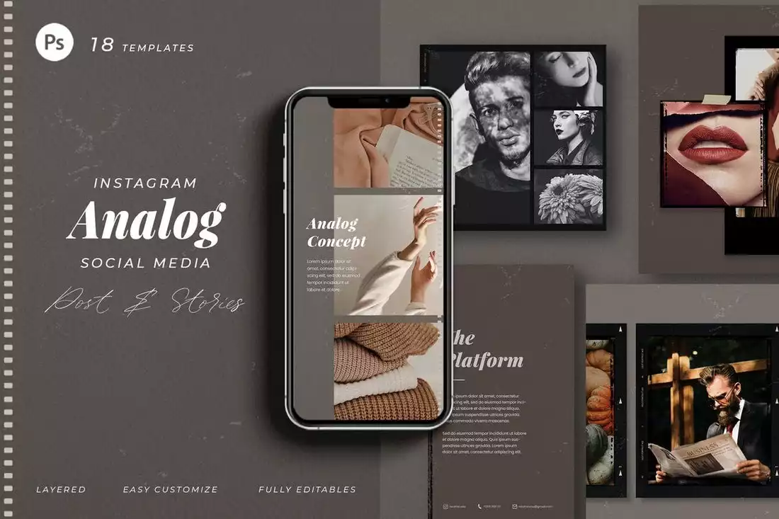 Analog Camera Instagram Frame Templates | Design Shack