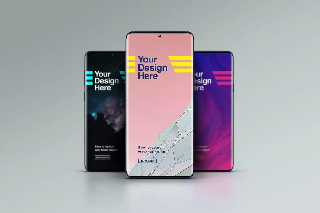Android Smartphone Mockups Front View | Design Shack