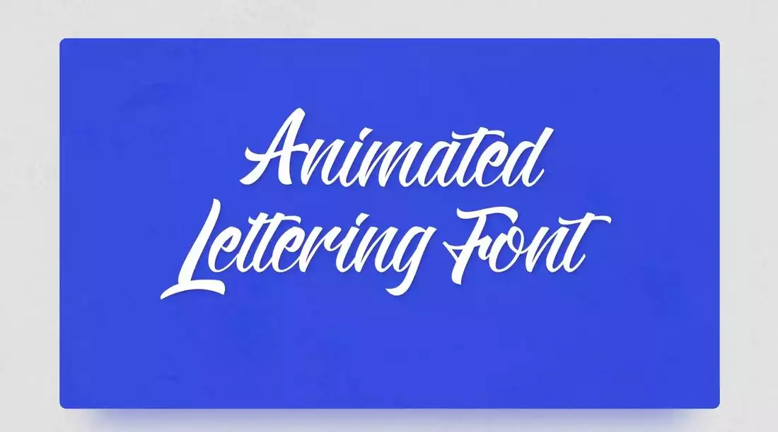 Animated Lettering Font for After Effects | Design Shack