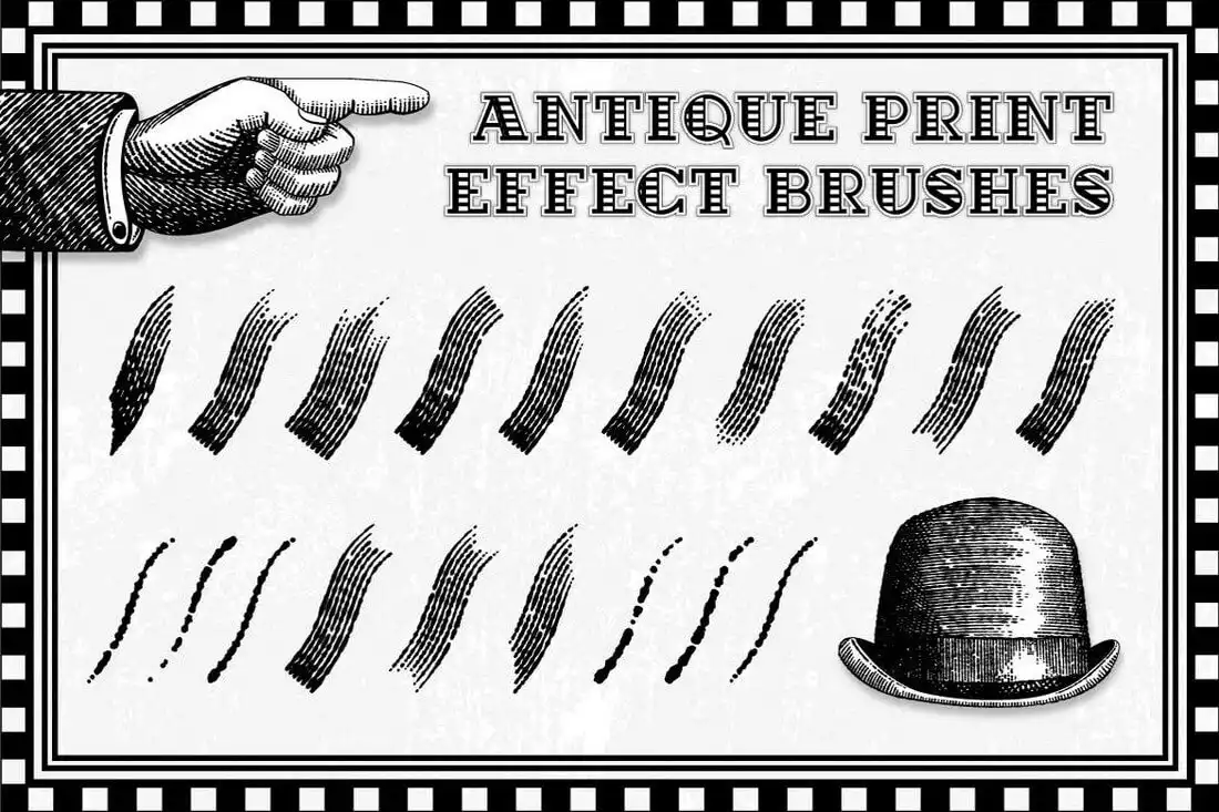 Antique Print Effect Brushes | Design Shack