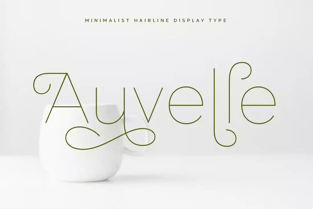 Auvelle Minimal Clean Hairline Font | Design Shack