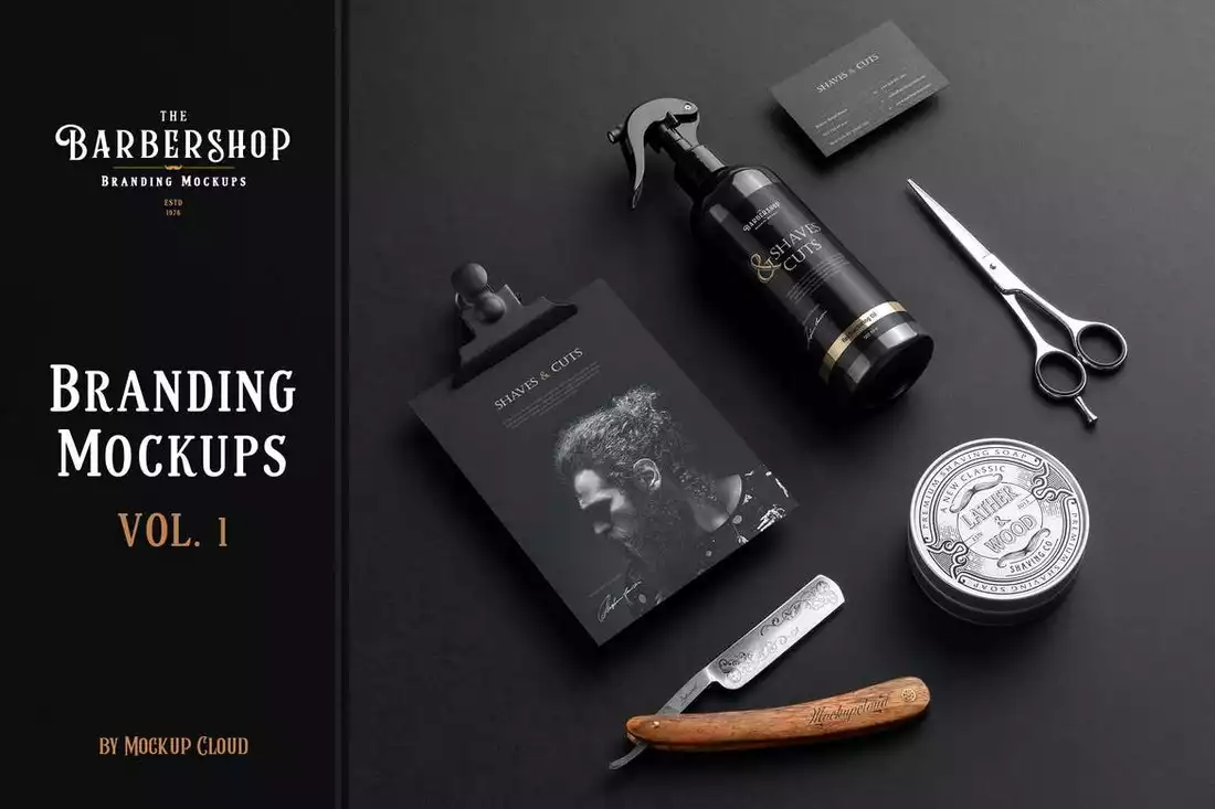 Barbershop Branding Mockup Templates | Design Shack