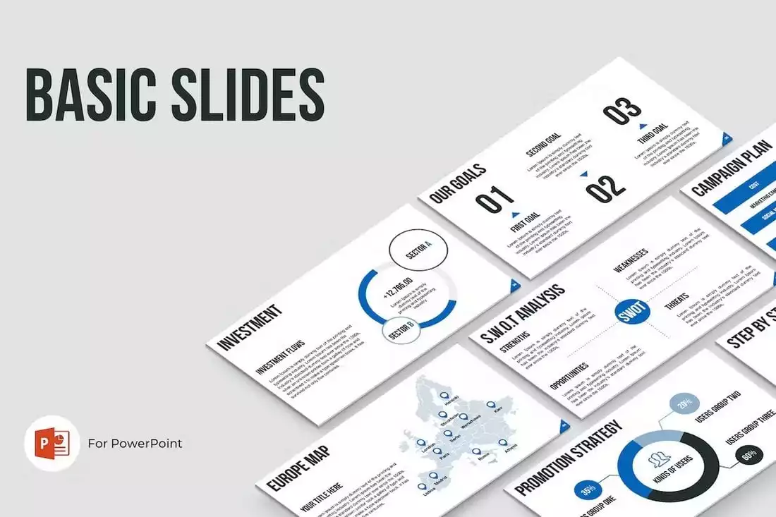Basic Slides Simple Clean PowerPoint Template | Design Shack