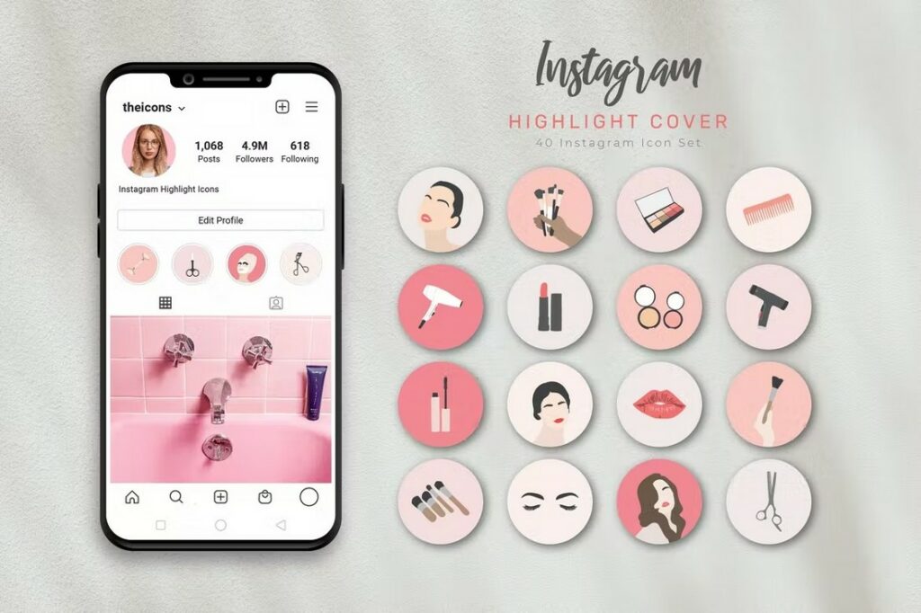 35+ Ikon Sorotan Cerita Instagram Terbaik (Gratis + Pro) - desainae.com