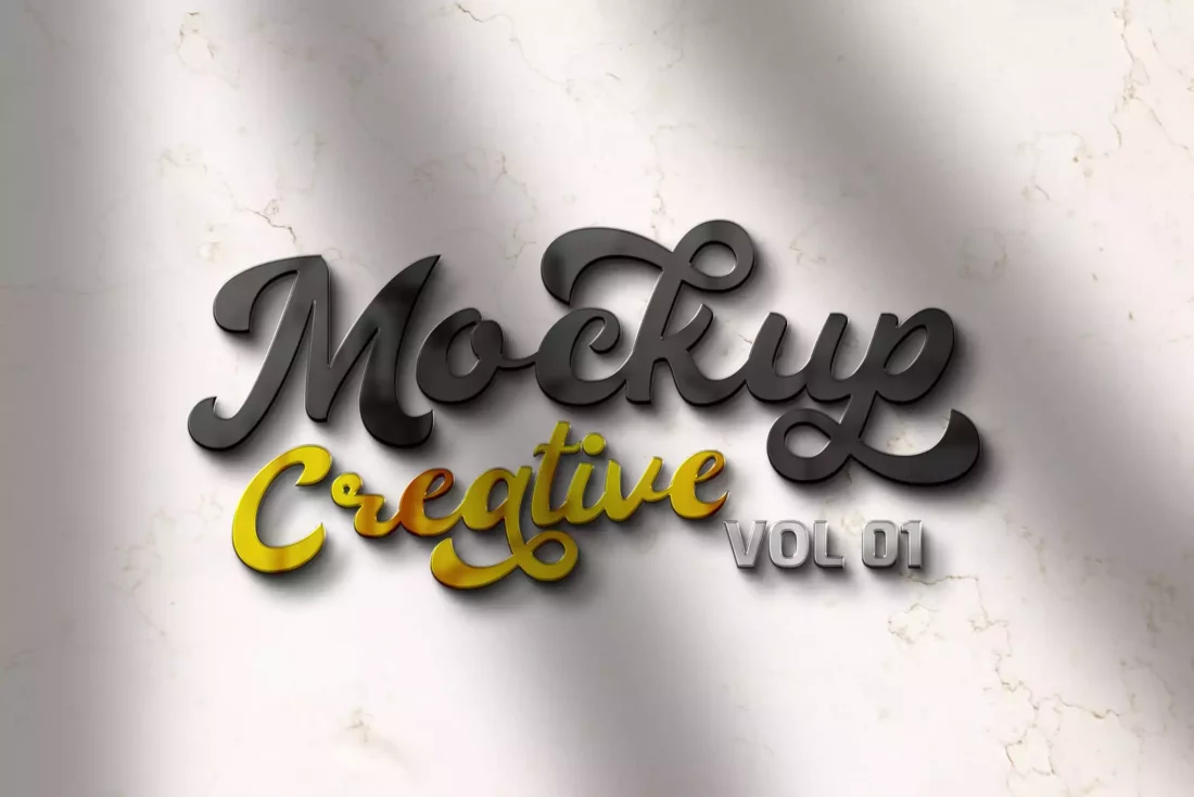 YDM Front 3D Logo Mockup | Design Shack