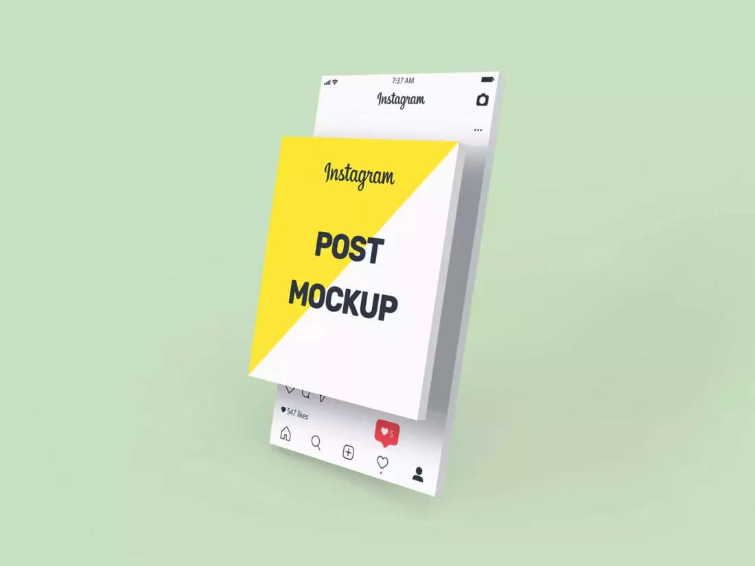 Free Instagram Post Mockup | Design Shack