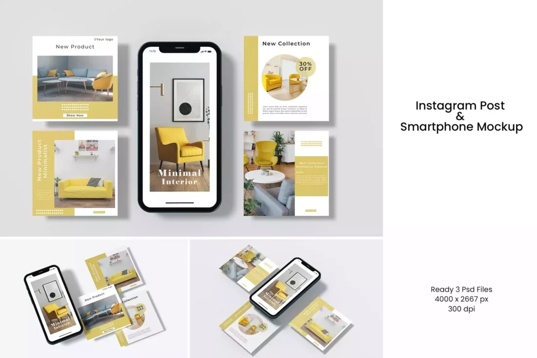 Instagram Post & Smartphone Mockup | Design Shack
