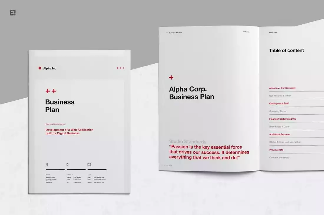 Big Business Plan Brochure Template for Word | Design Shack
