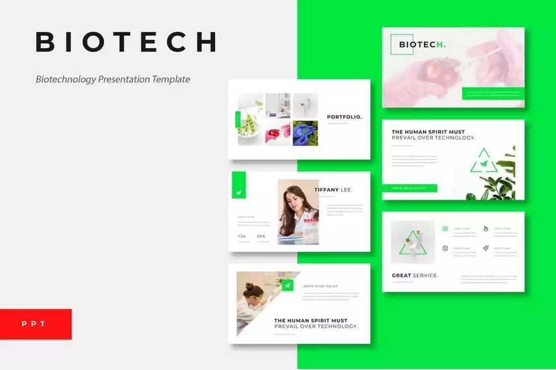 Biotech Science & Technology PowerPoint Template | Design Shack