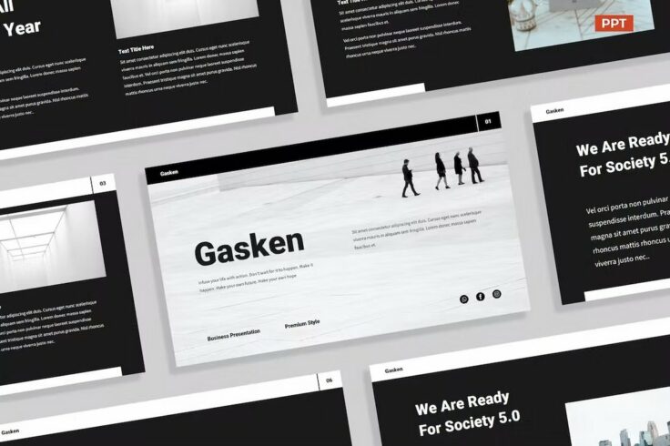 25+ Presentasi PowerPoint Hitam & Putih Terbaik - desainae.com