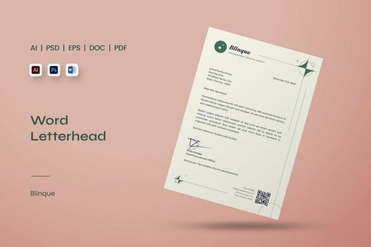 30+ Best Microsoft Word Letterhead Templates (+ Letterhead Design Tips ...