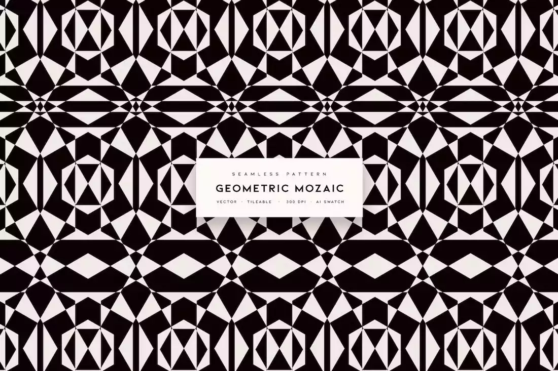 Bold Geometric Mozaic Seamless Pattern Background | Design Shack