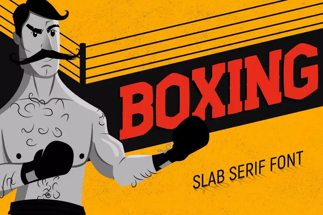 Boxing Vintage Slab Serif Font | Design Shack