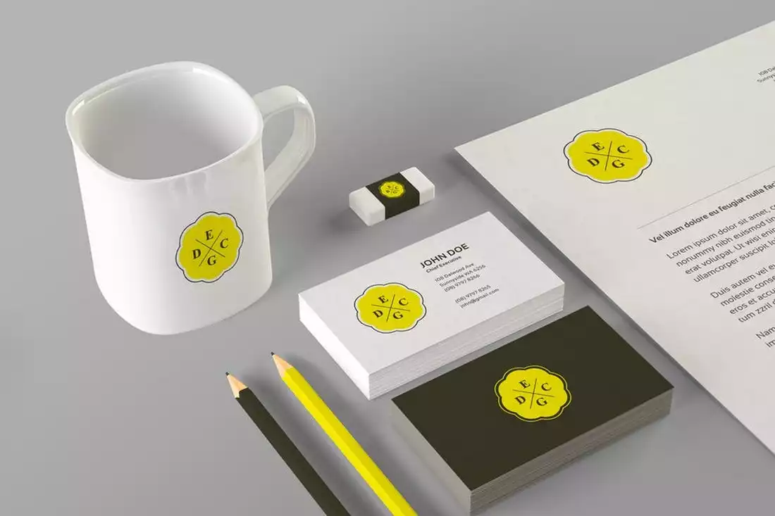 Brand Identity Mockups With Mug | Design Shack