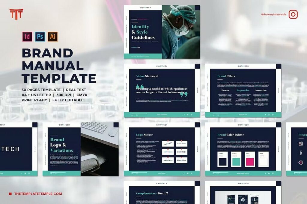 50+ Best Brand Manual & Style Guide Templates 2023 (Free + Premium ...