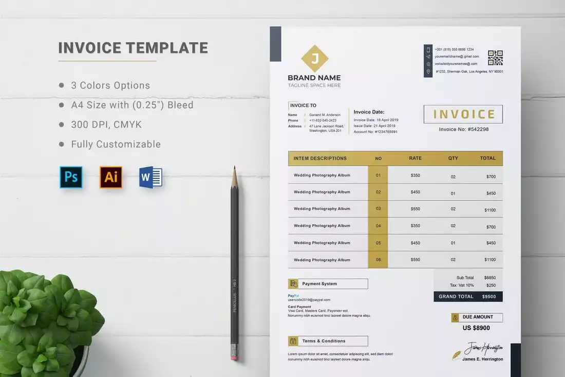 Business Invoice Template for Microsoft Word | Design Shack
