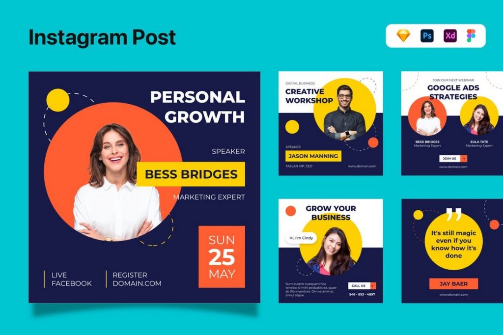 Instagram Post Template Psd 2019 Madeleinev Design