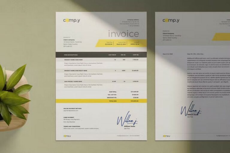 45+ Best Invoice Templates for InDesign & Illustrator (Free + Premium ...